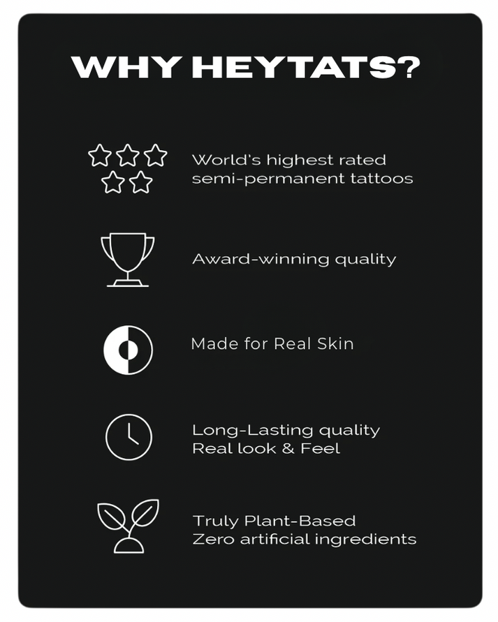 Small Square (2x2 inch) – Custom Semi Permanent Tattoo – heytats